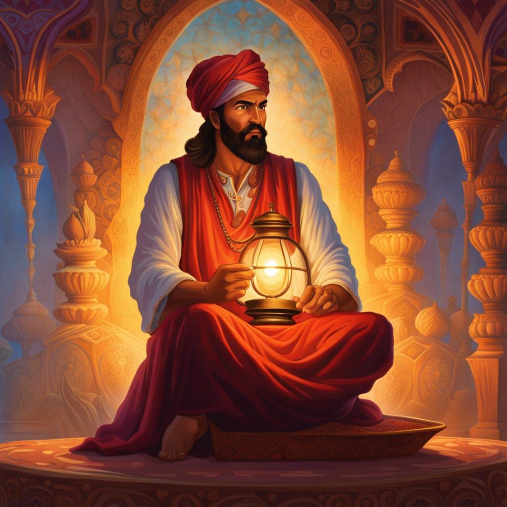 Aladin und die Wunderlampe (2) - AI Generated Artwork - NightCafe Creator