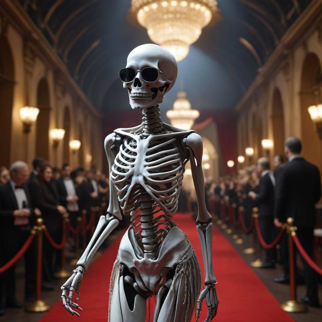 A skeleton walks the red carpet - A skeleton walks the red c...