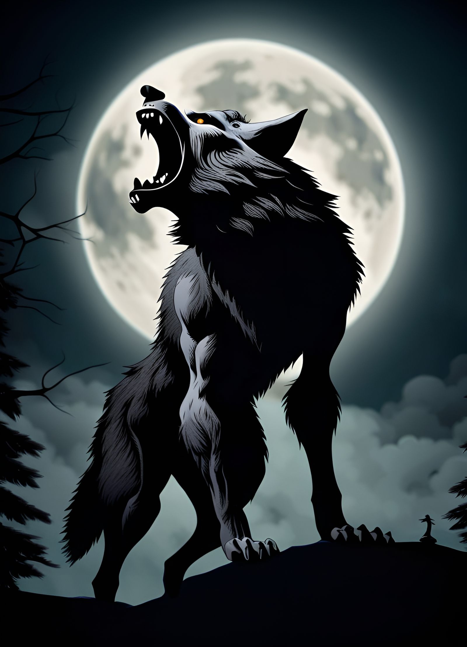 Werewolf - AI Generated Artwork - NightCafe Creator