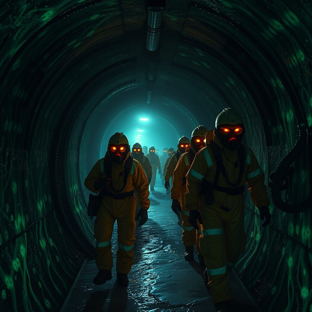 Sewer detail - Workers in Hazmat Suits Navigate Treacherous ...