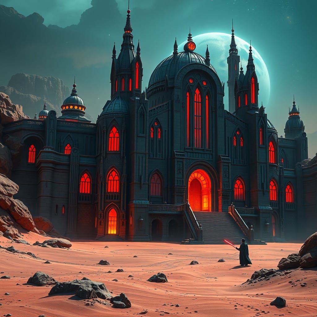 Star wars Sith architecture on tatooine