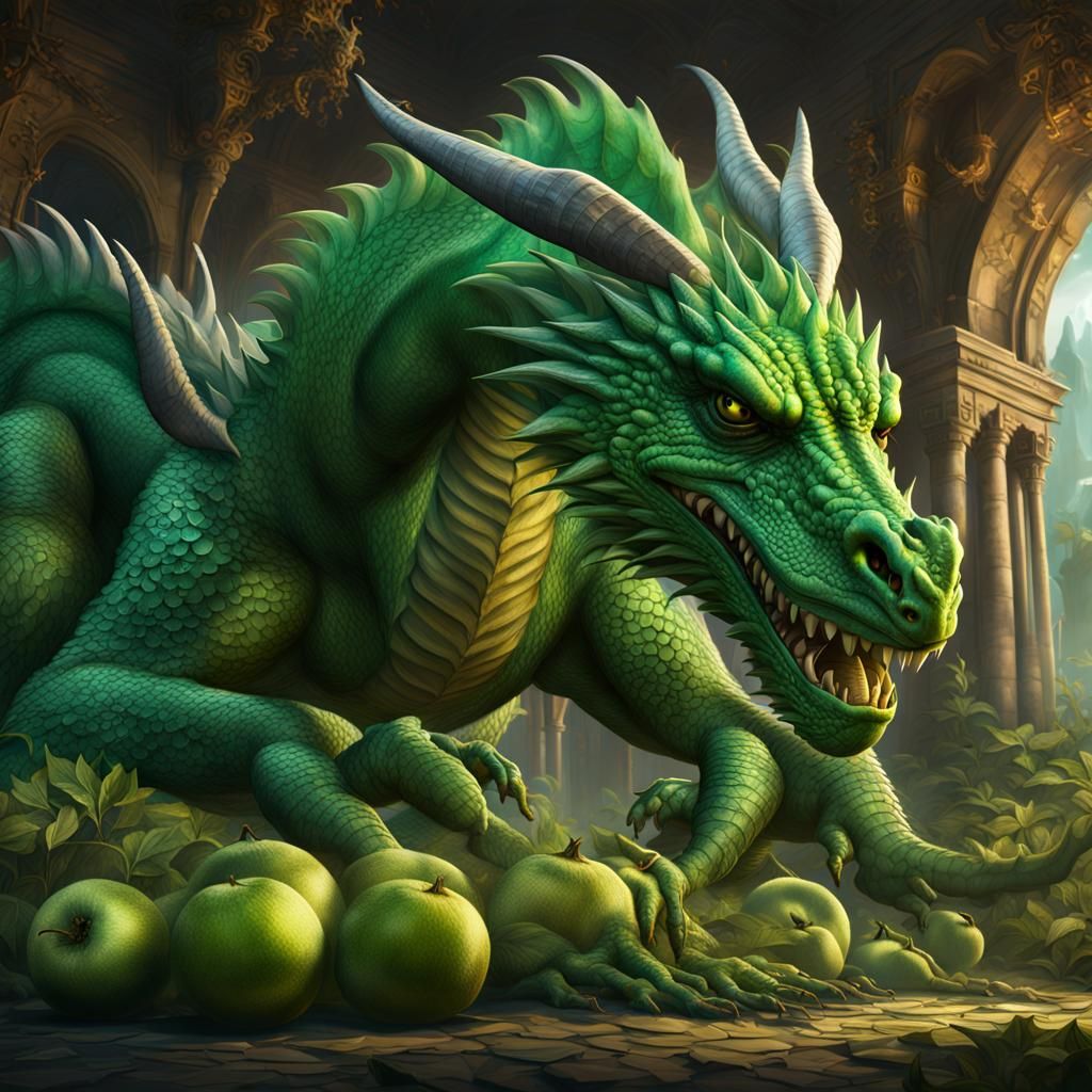 The Apple Dragon - AI Generated Artwork - NightCafe Creator
