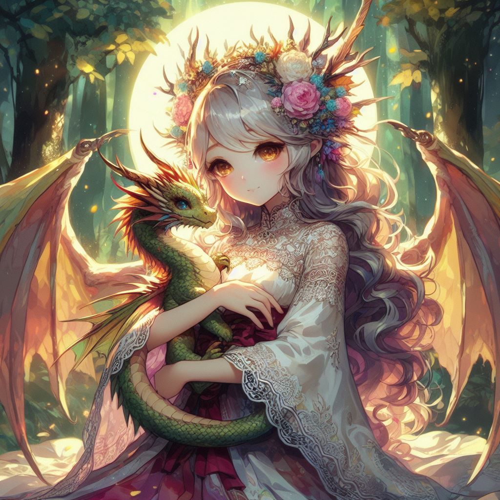 The Dragonkin & Dragon - AI Generated Artwork - NightCafe Creator