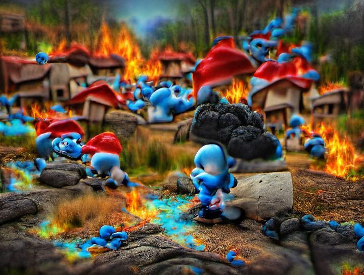 Gargamel’s great Victory - AI Generated Artwork - NightCafe Creator
