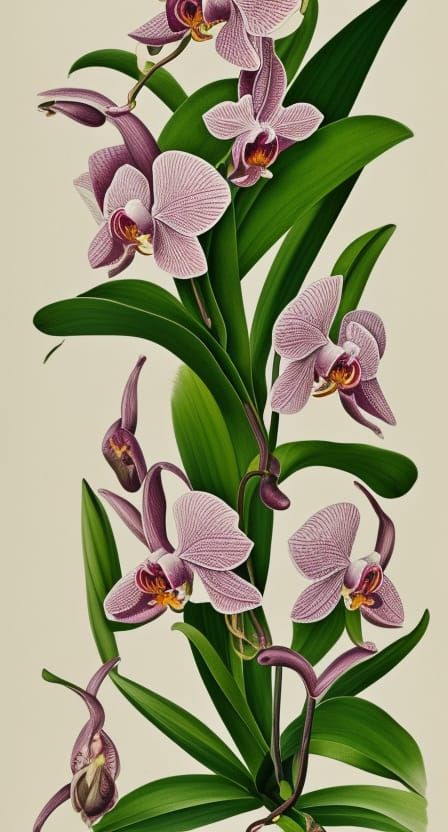 botanical illustration of Orchids by Maria Sibylla Merian, Simple ...