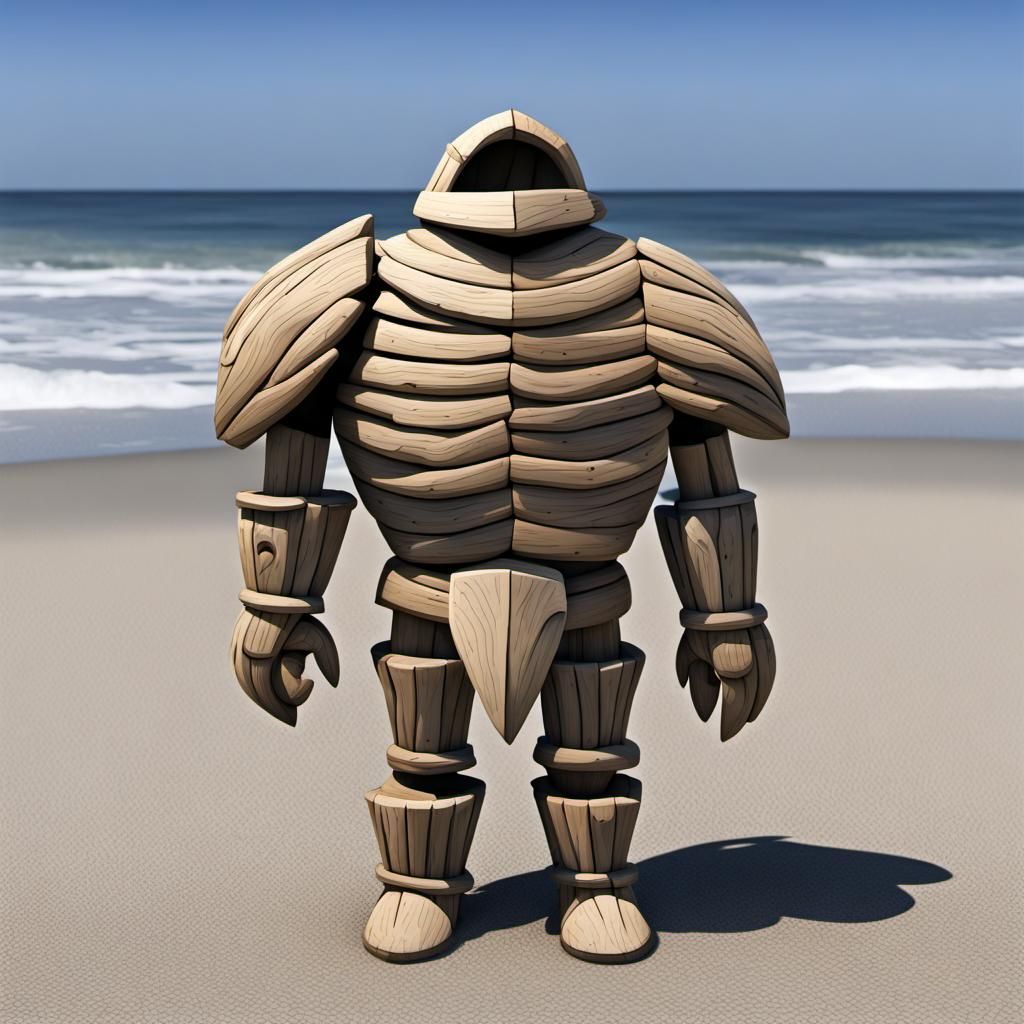 driftwood animated armor golem - AI Generated Artwork - NightCafe Creator