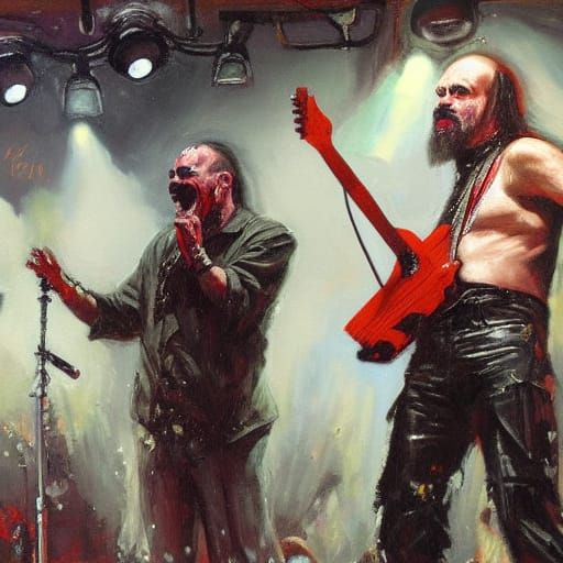 GG Allin performing on stage - AI Generated Artwork - NightCafe Creator