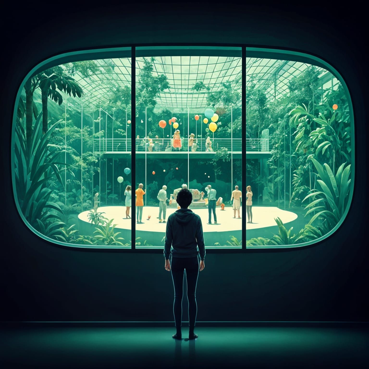 Zoo of People - Bizarre Zoo Scene with People Behind Glass