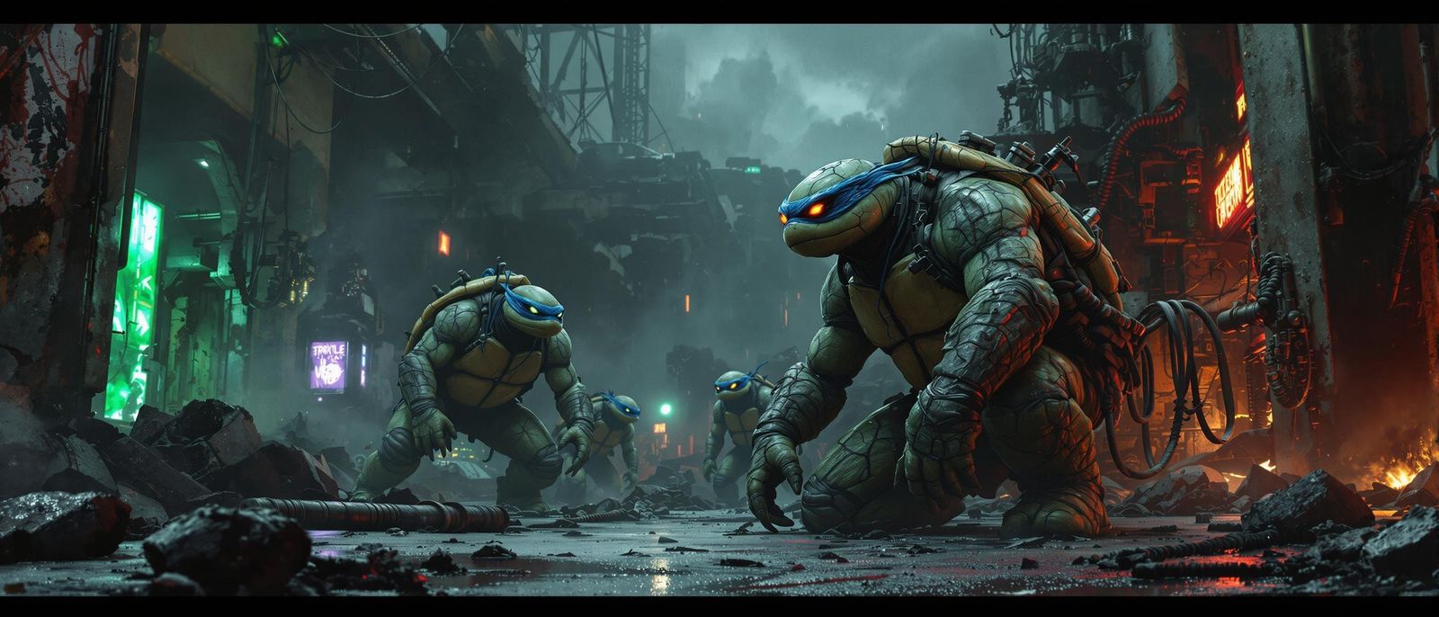 Crackhead mutant ninja turtles - Gritty Mutant Ninja Turtles...