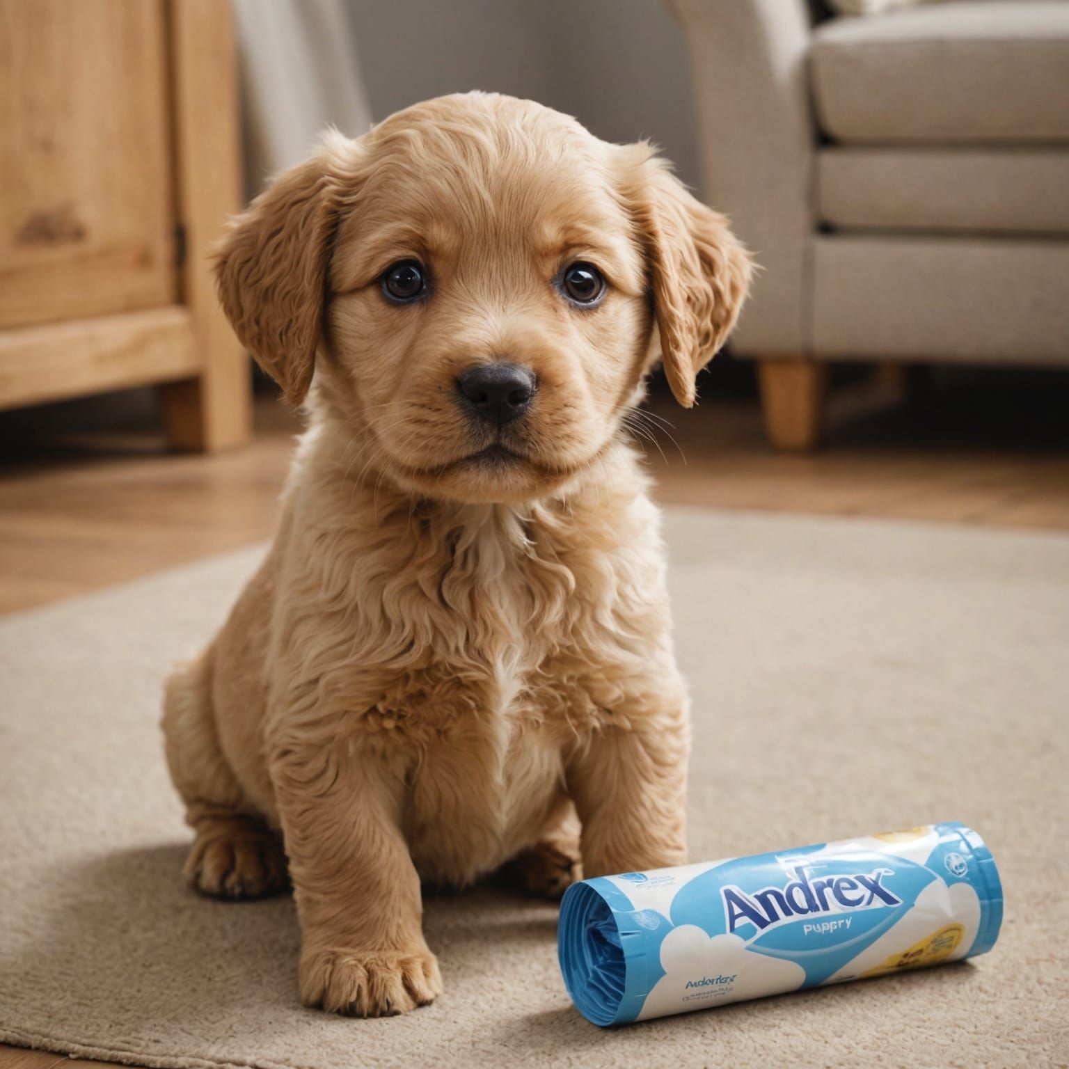 Cute andrex puppy - AI Generated Artwork - NightCafe Creator
