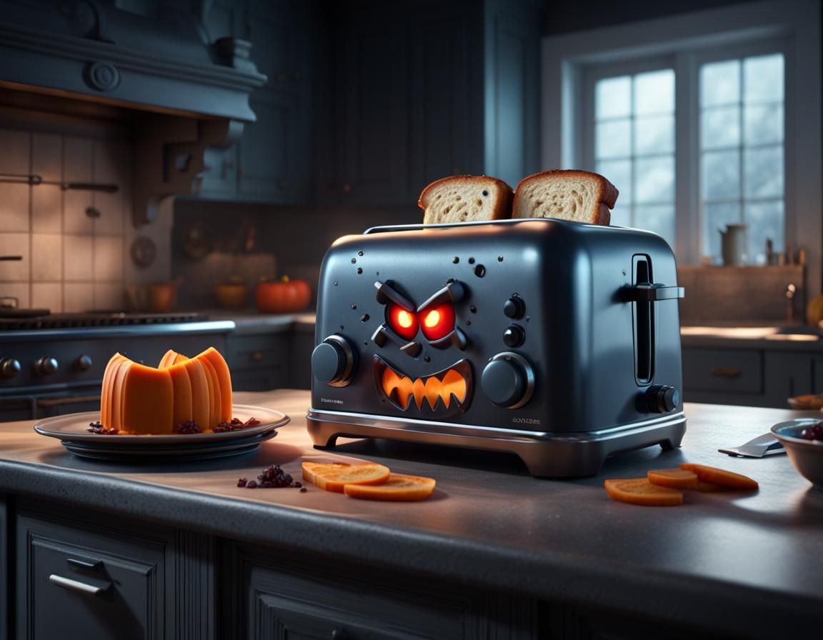 Evil, Spooky Toaster - AI Generated Artwork - NightCafe Creator