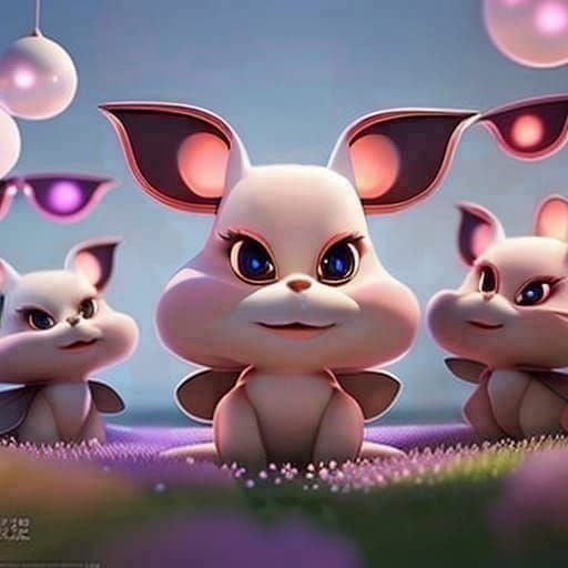 the 3 little adorables. - AI Generated Artwork - NightCafe Creator