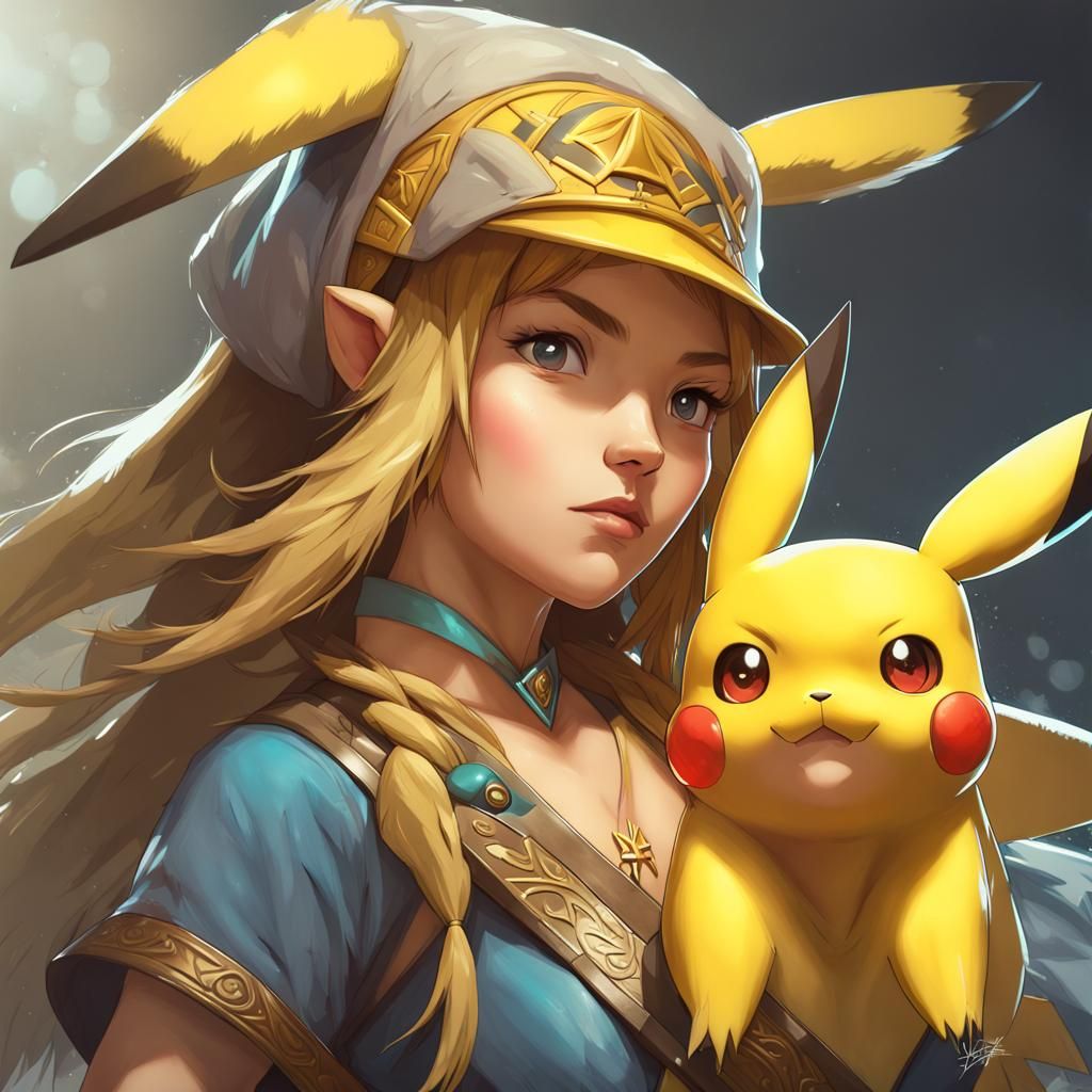Pikachu in a Zelda Outfit - AI Generated Artwork - NightCafe Creator