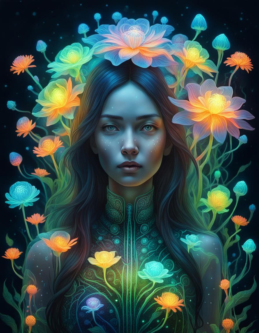 Lady Luminous - AI Generated Artwork - NightCafe Creator