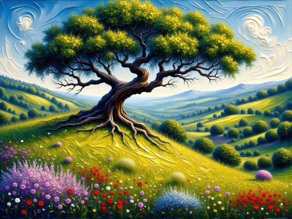 Mulberry Hill - Ancient Mulberry Tree in Serene Summer Lands...