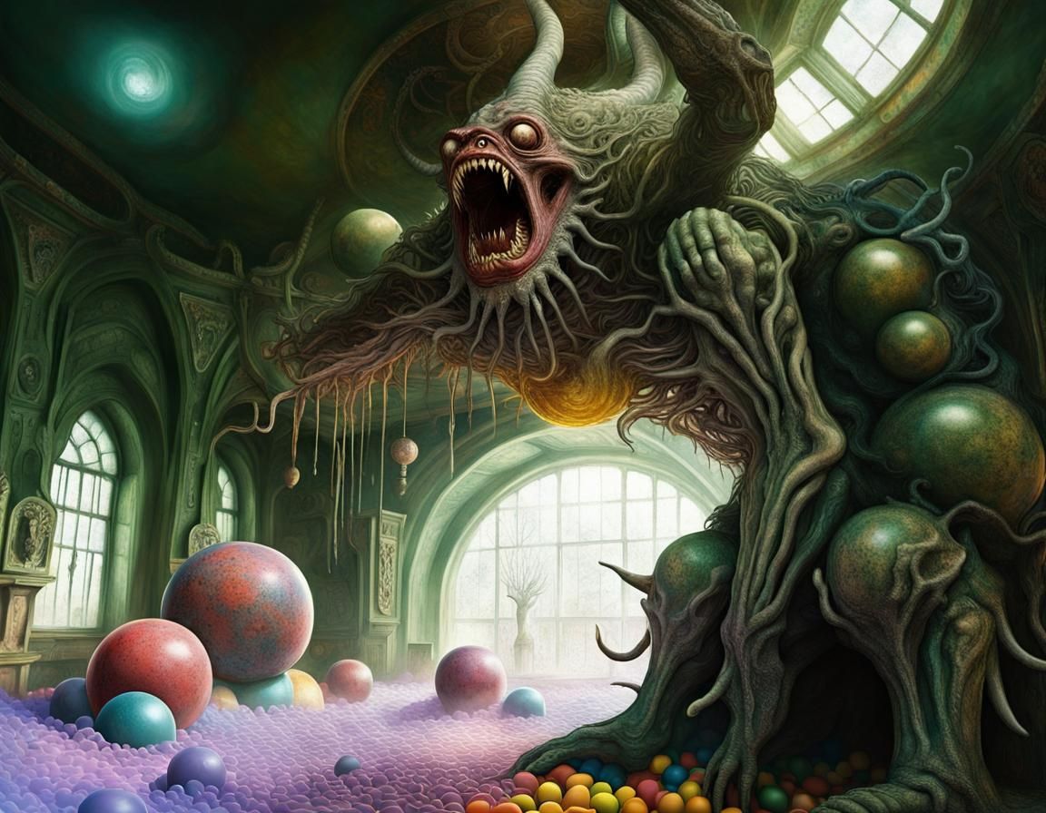 THE WEIRDVILLE PARK BALLPIT MONSTER 8 - AI Generated Artwork ...