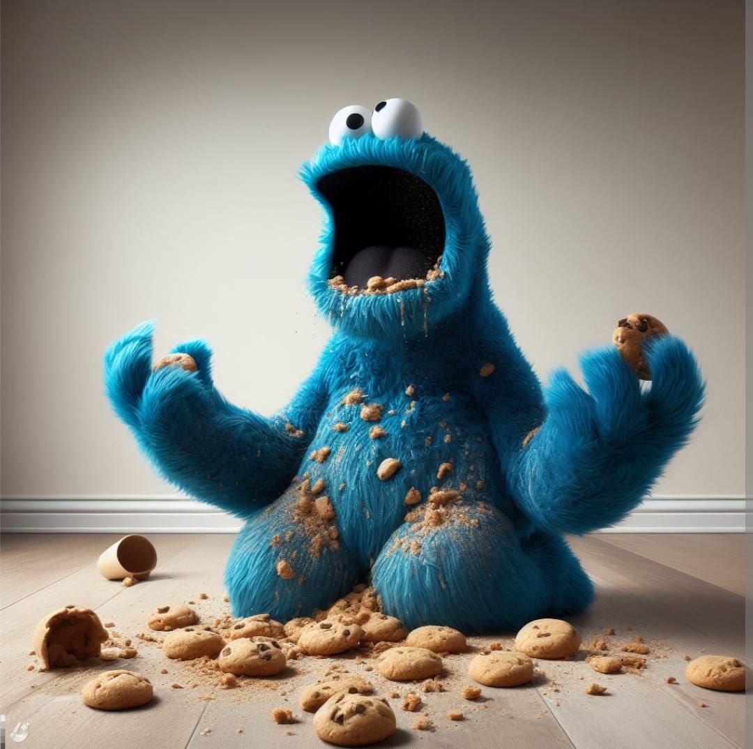 Devastated Cookie Monster - AI Generated Artwork - NightCafe Creator