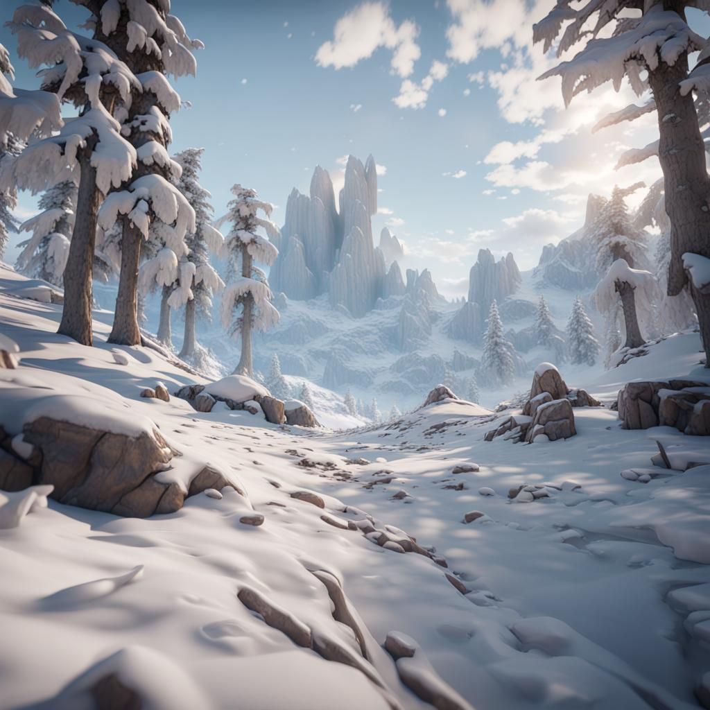 Snowfields in a role playing game - AI Generated Artwork - NightCafe ...