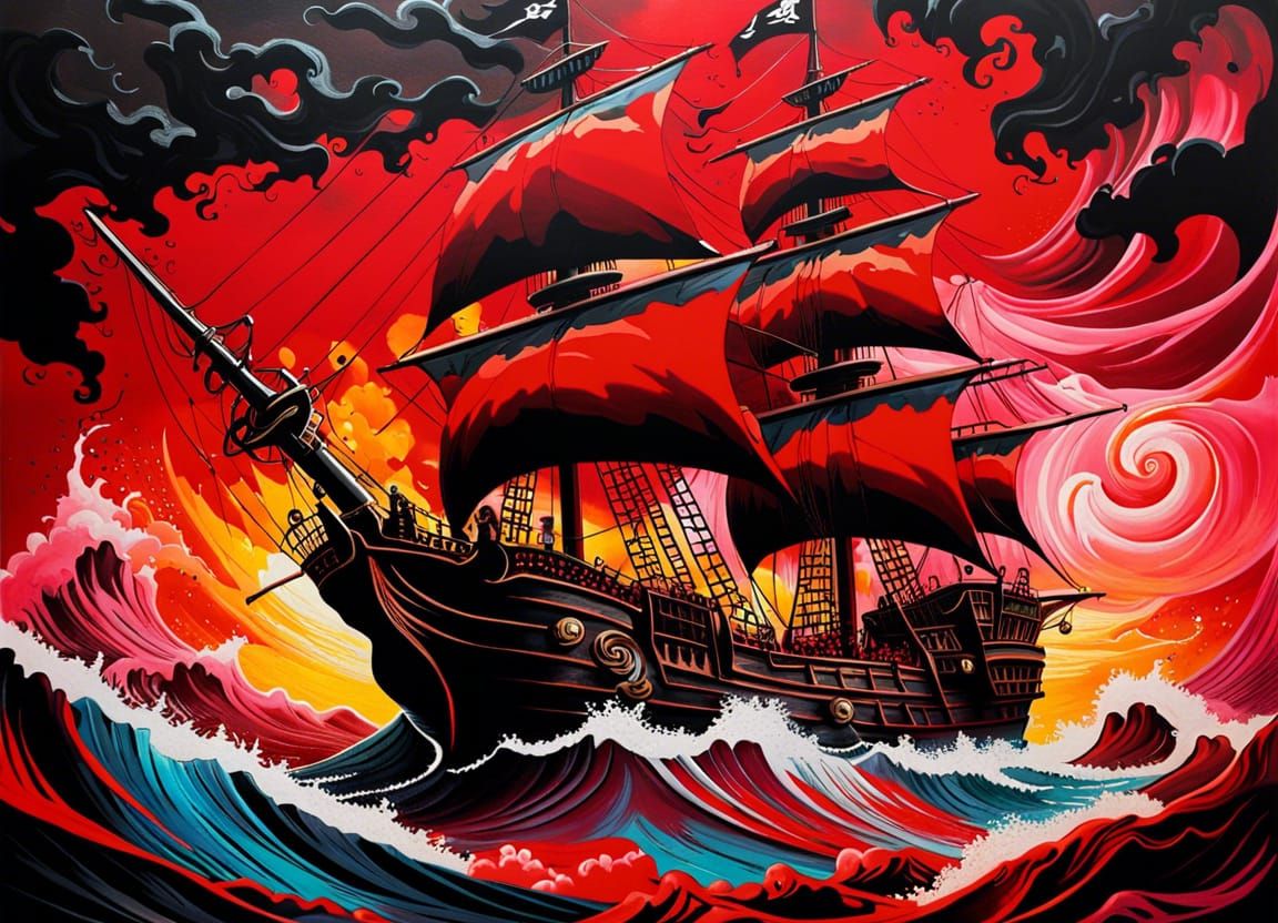 Bloody ocean - AI Generated Artwork - NightCafe Creator