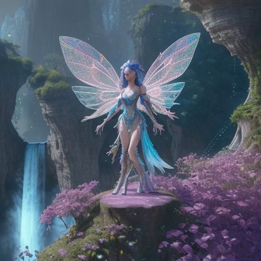 Amazingly Stunningly Beautiful colorful fancy fantasy fairy with ...