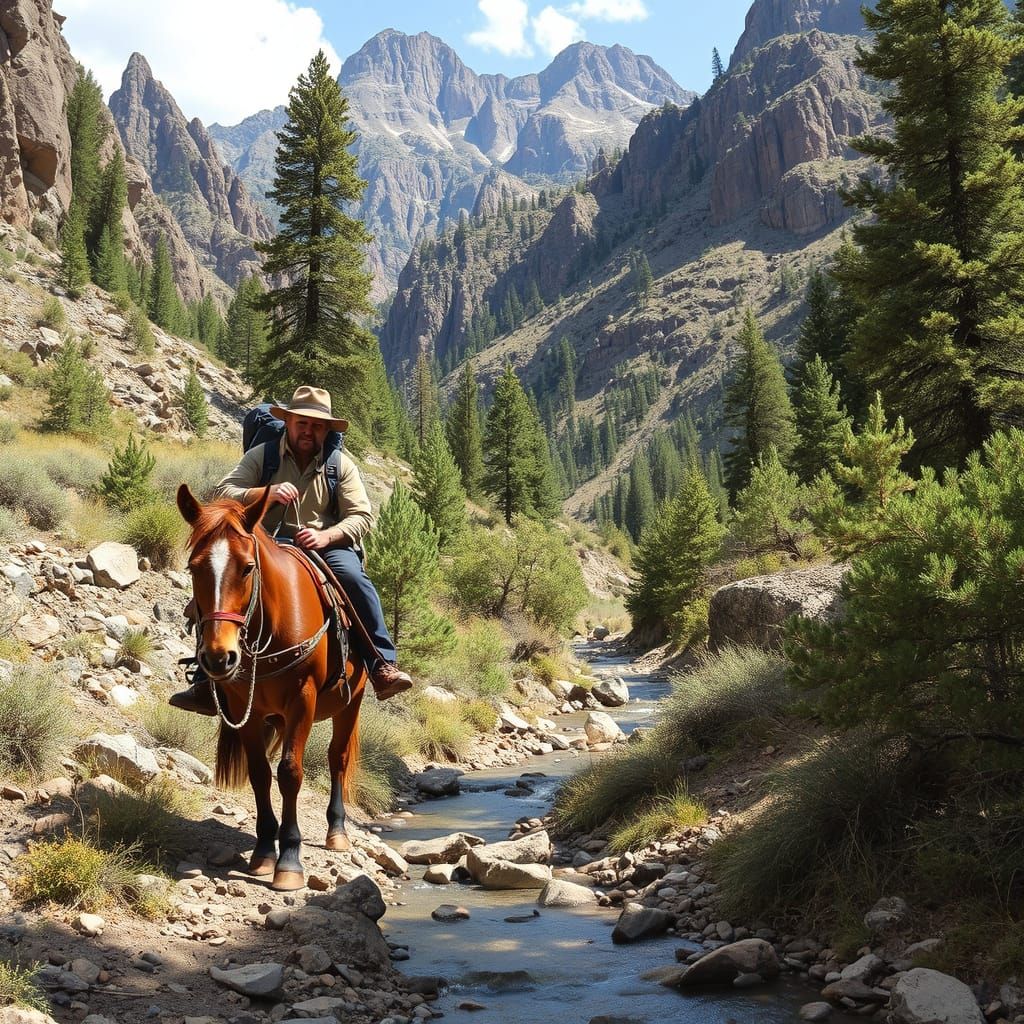 Heading In - Golden Sunset in the Canyon