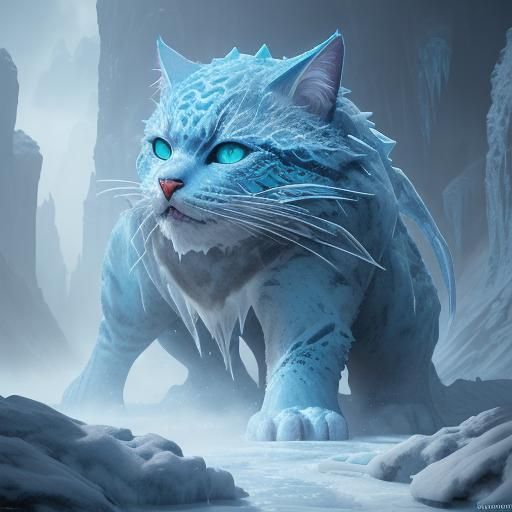 ice cat - AI Generated Artwork - NightCafe Creator