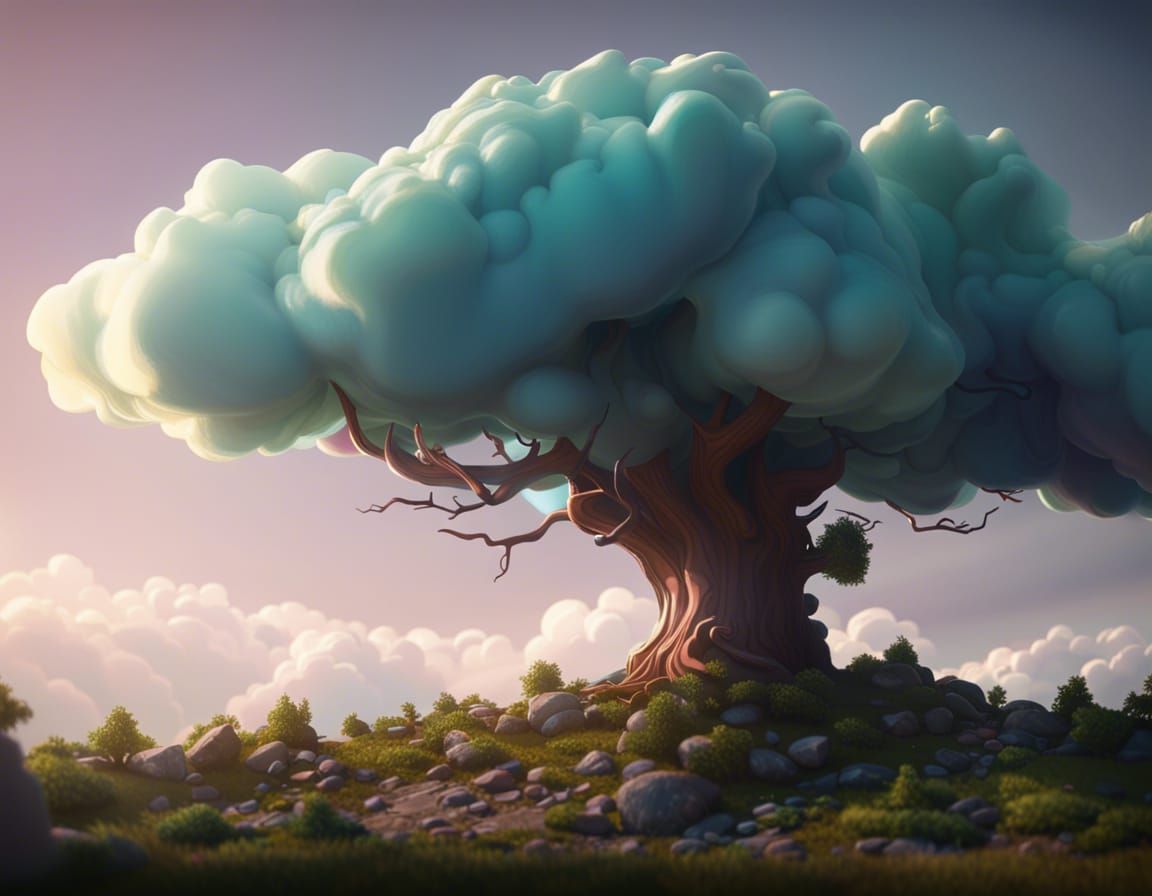 cloud tree - AI Generated Artwork - NightCafe Creator
