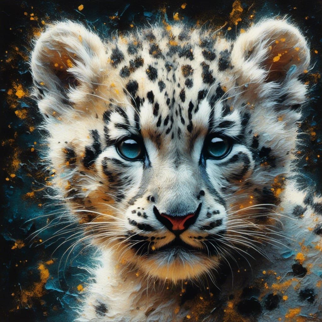 Snow leopard - AI Generated Artwork - NightCafe Creator