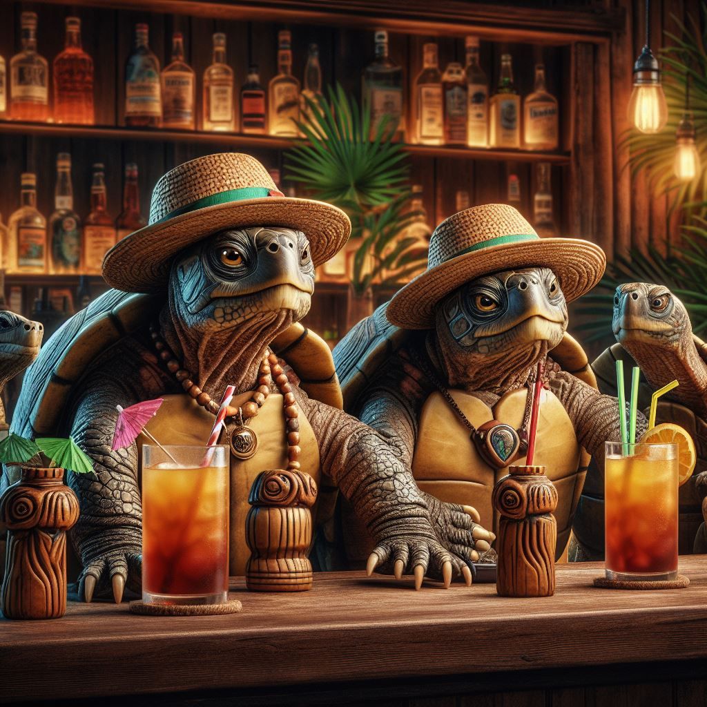 Bartenders, The Turtle Twins, at Trader Nick's - AI Generated Artwork ...