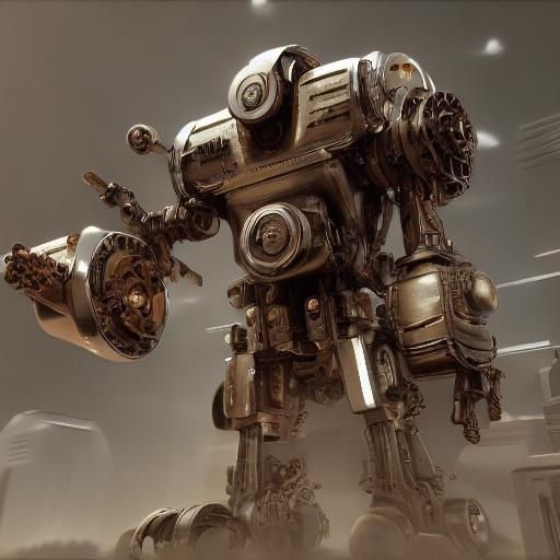 steam punch mech - AI Generated Artwork - NightCafe Creator
