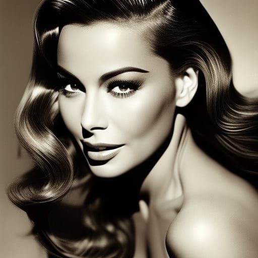 Vintage pin-up model Sofia Vergara - AI Generated Artwork - NightCafe ...