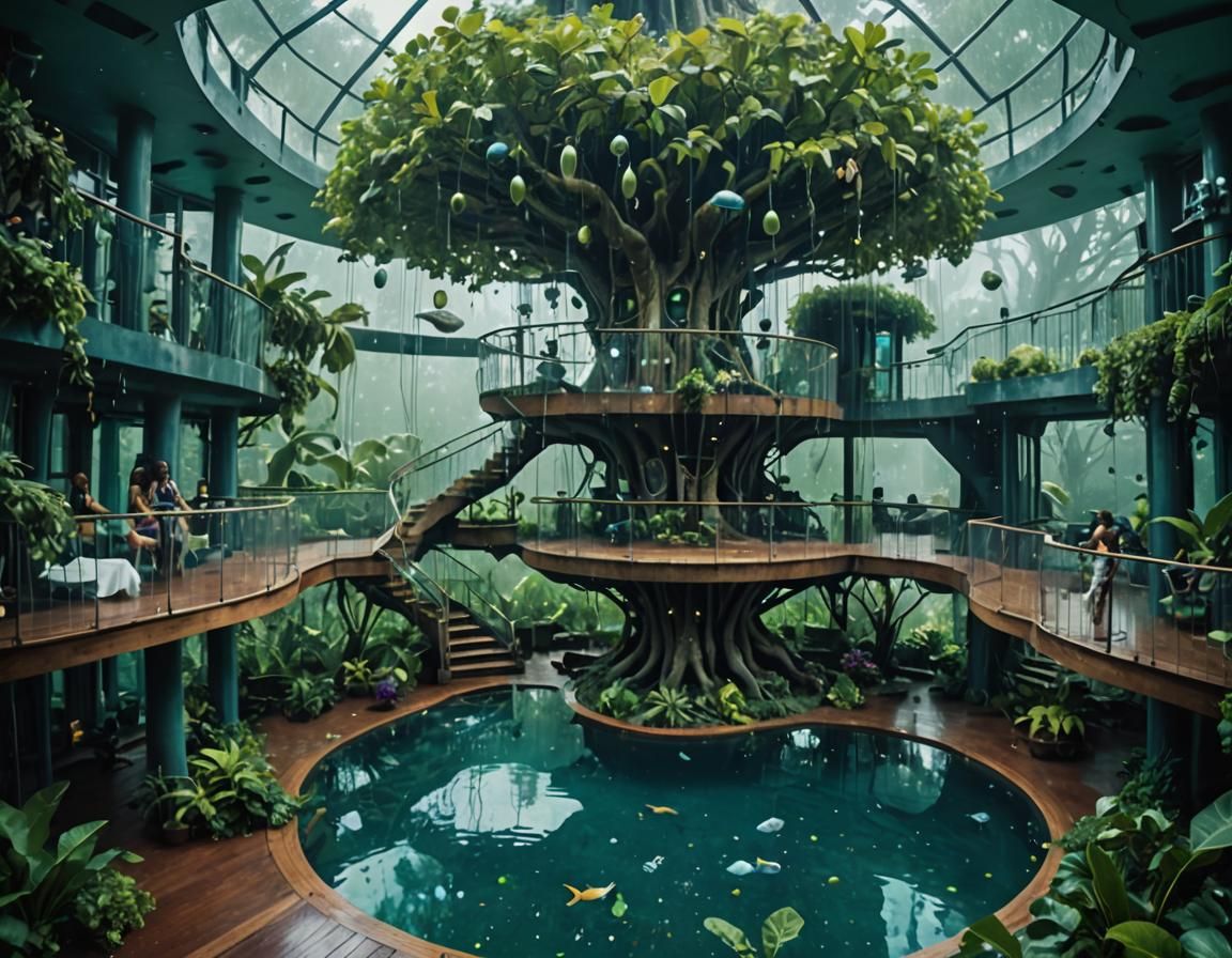 Tree architecture - AI Generated Artwork - NightCafe Creator