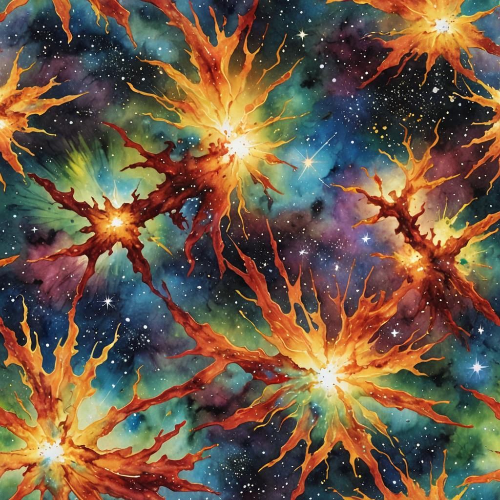 Star clusters - AI Generated Artwork - NightCafe Creator