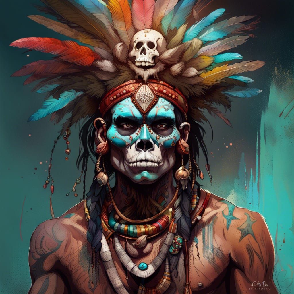 Native Shaman 2 - AI Generated Artwork - NightCafe Creator
