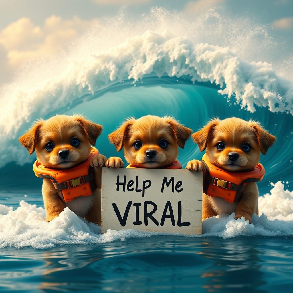 Cute Dogs in Life Jackets Plead for Viral Fame in ... - AI Art