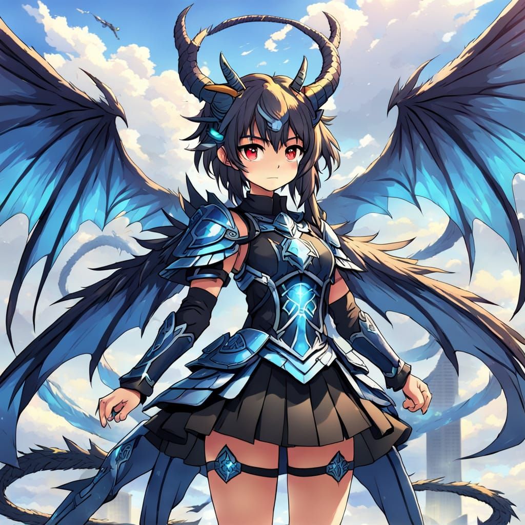 human dragon mix - Goddess Dragon Hybrid in Anime Style