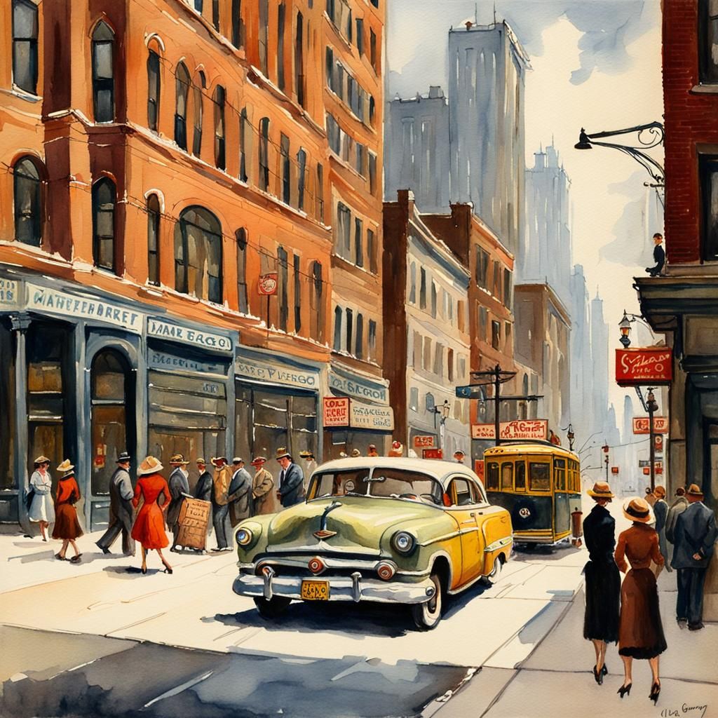 BYGONE DAYS - CHICAGO #3 - AI Generated Artwork - NightCafe Creator