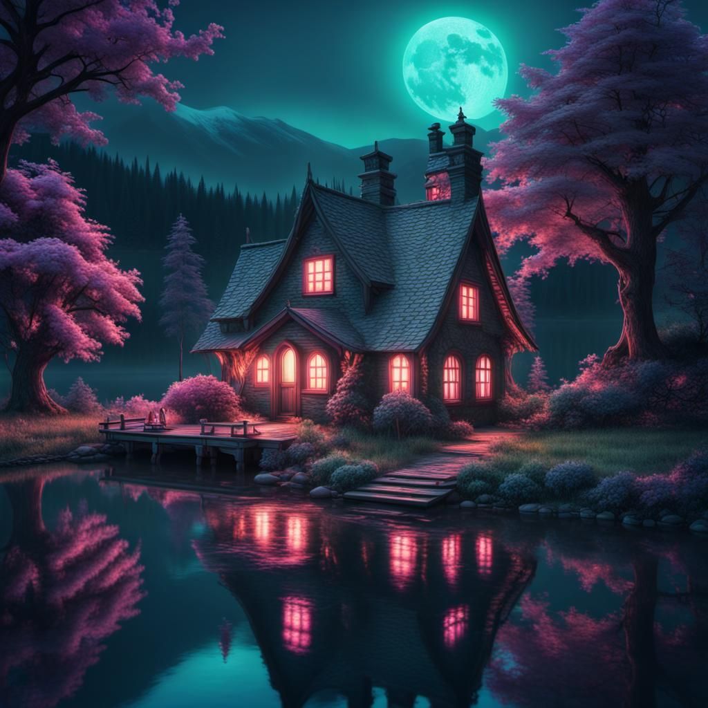 Lake House - AI Generated Artwork - NightCafe Creator