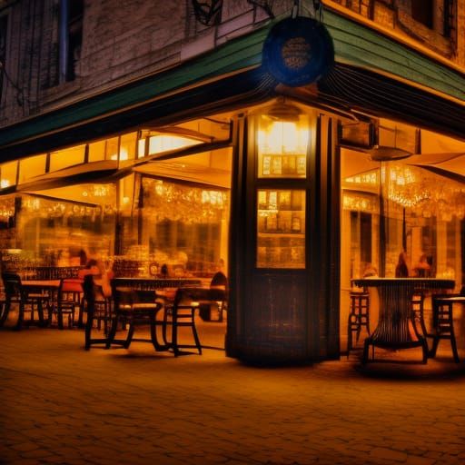 NightCafe / Cafe at night - AI Generated Artwork - NightCafe Creator