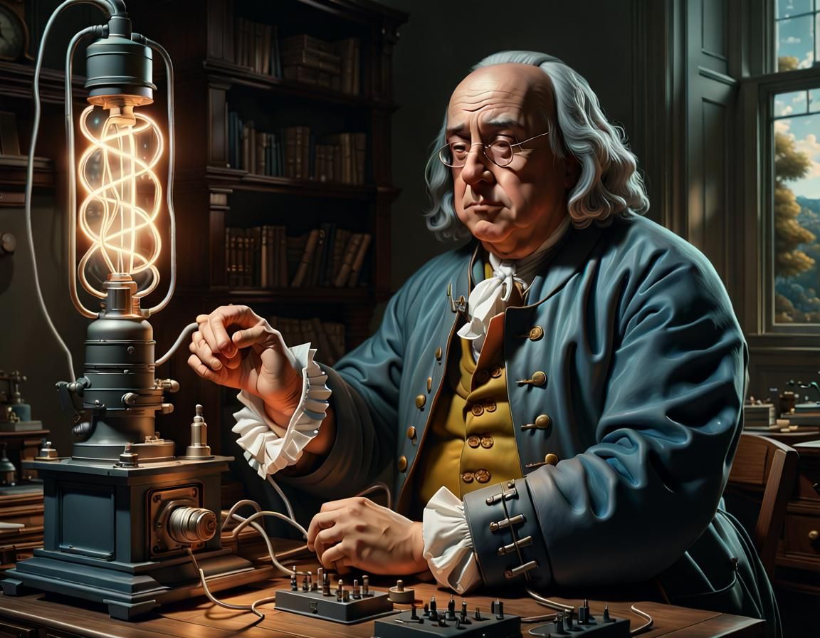 Ancient Technology Benjamin Franklin - AI Generated Artwork - NightCafe ...