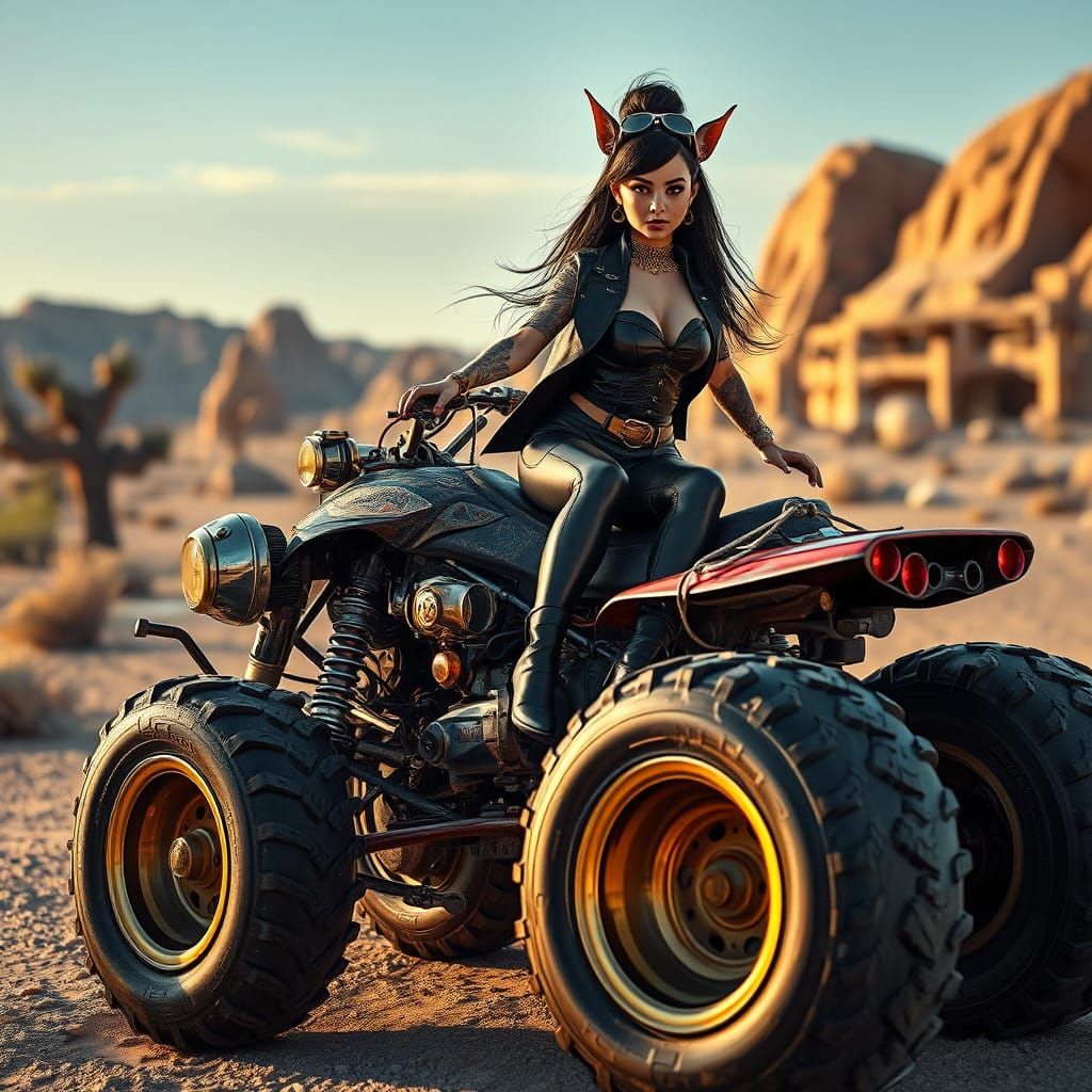 Steampunk Quad Racer Elf - Steampunk Quad Racer Elf