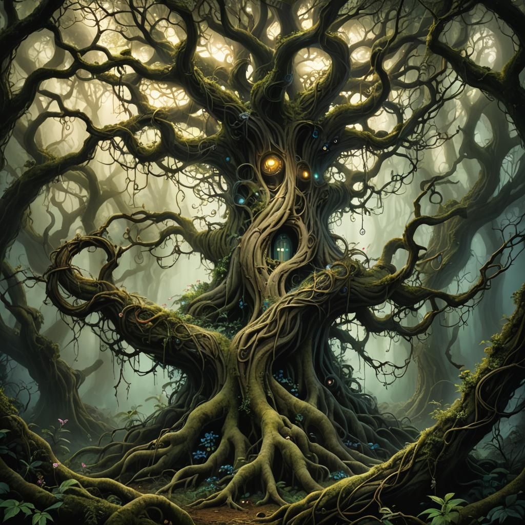 Mystic Tree - AI Generated Artwork - NightCafe Creator
