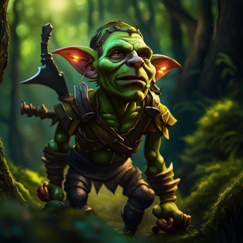 a goblin archer standing in forest - AI Generated Artwork - NightCafe ...