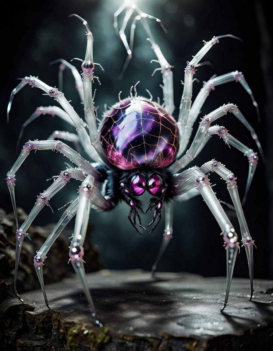 crystal spider monster : r/nightcafe
