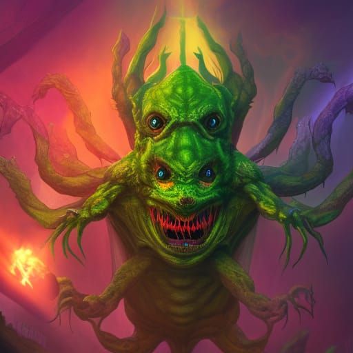 Demonic Frog - AI Generated Artwork - NightCafe Creator