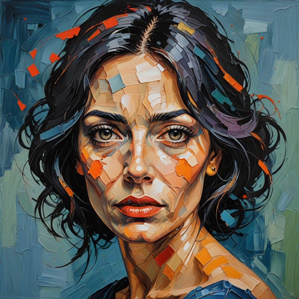 Figurative Expressionism - Vibrant Expressionist Portrait in...