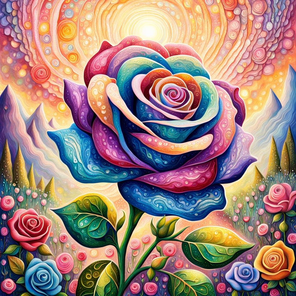 Stunning surreal Roses 🌹 - Surreal Whimsical Rose Blooms i...