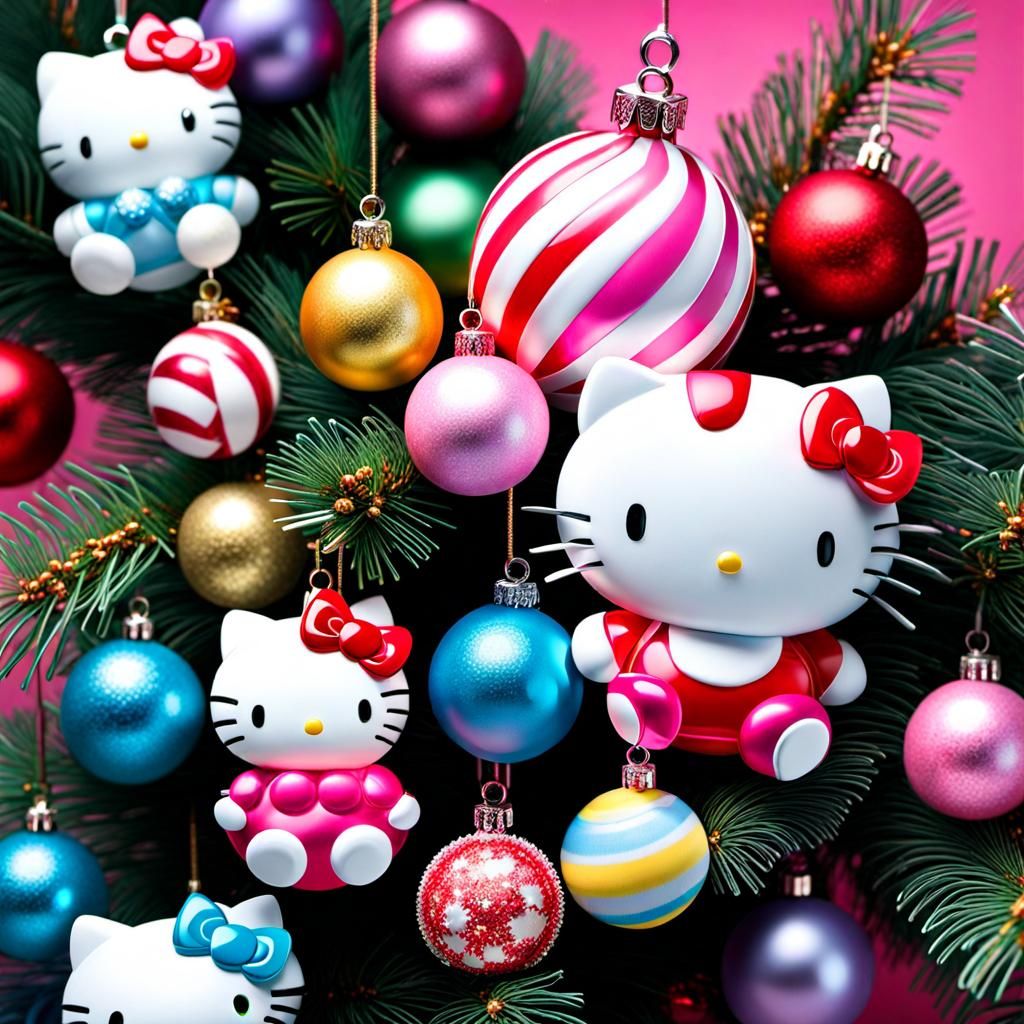 Hello Kitty Xmas Decoration! 🎄💫🩷😻 - AI Generated Artwork - NightCafe ...