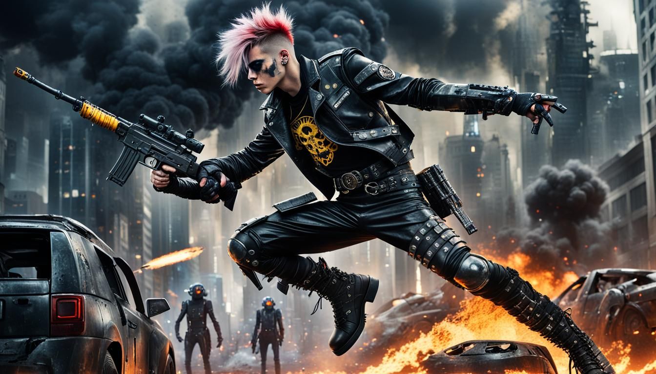 Punk warrior boy - AI Generated Artwork - NightCafe Creator