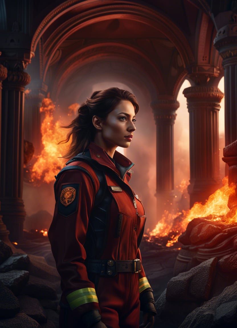 firefighter - AI Generated Artwork - NightCafe Creator